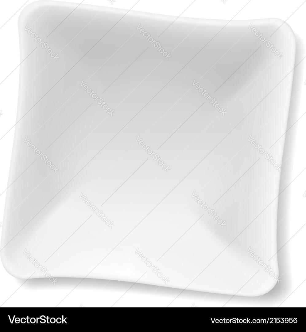 White plate Royalty Free Vector Image - VectorStock