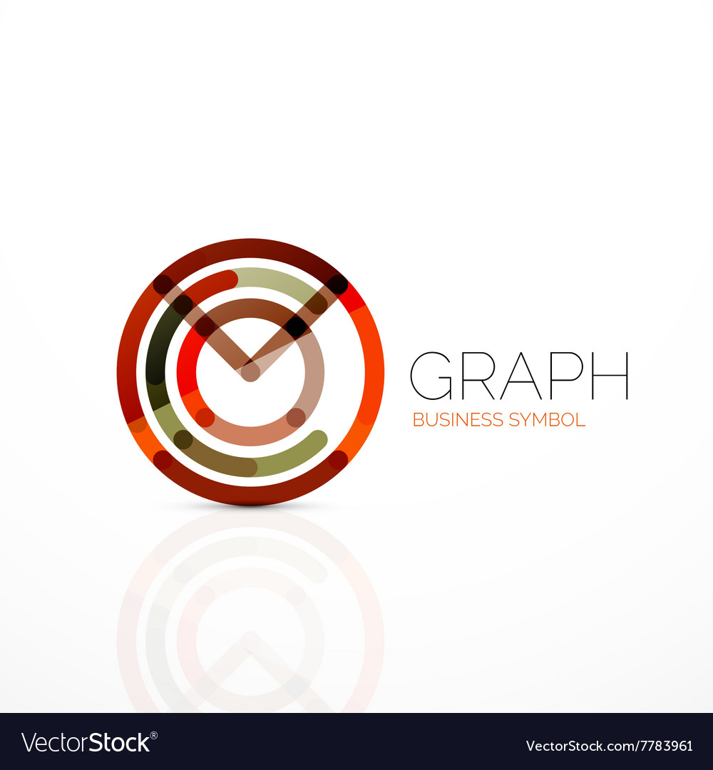 Abstract logo idea linear chart or graph Vector Image