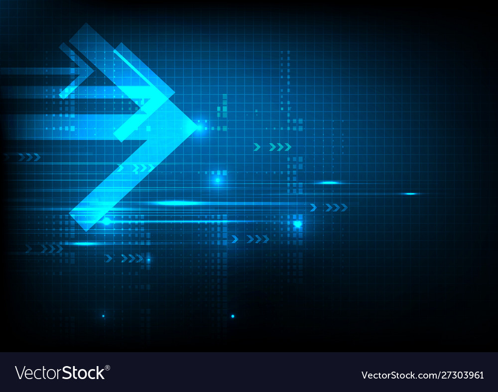 Abstract technology background with arrow future Vector Image