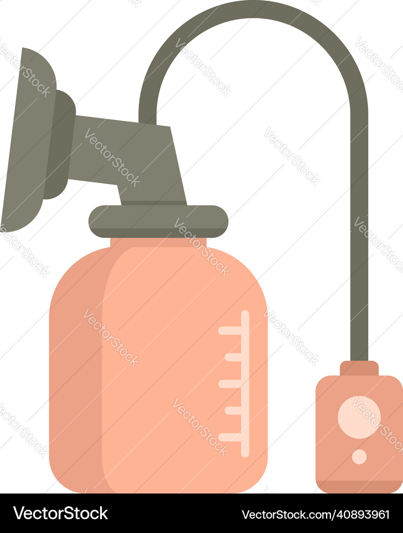 Automatic breast pump icon flat isolated Vector Image