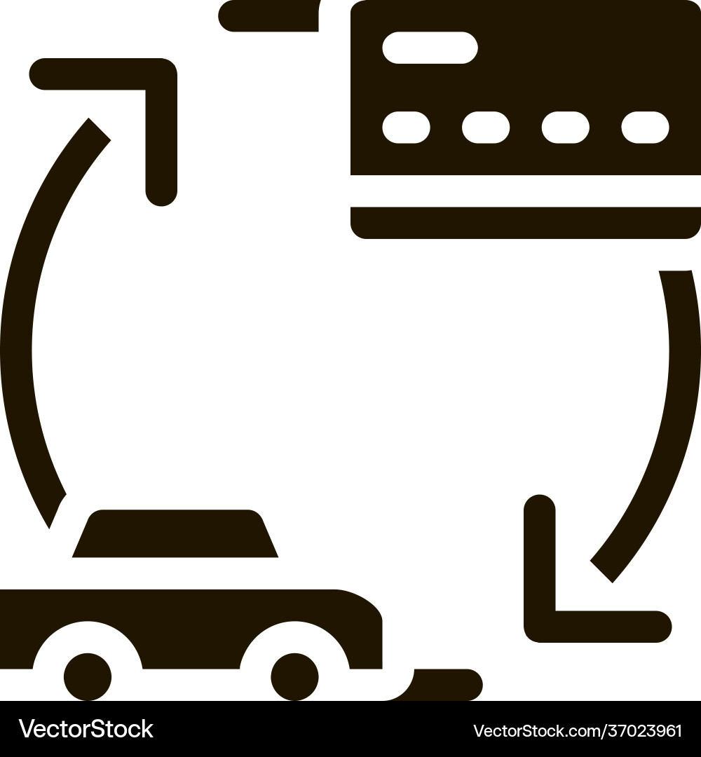 Car credit card icon glyph Royalty Free Vector Image