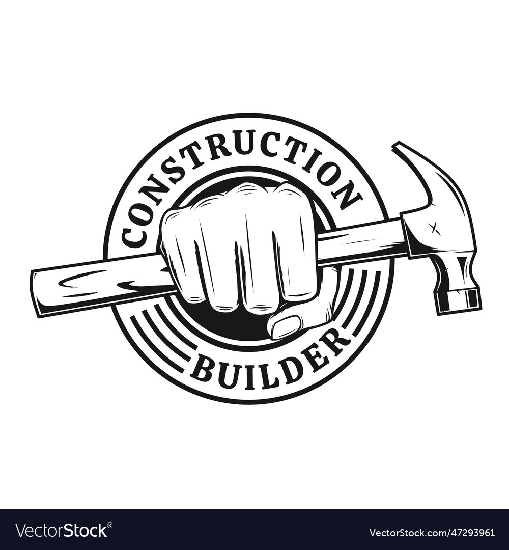 Construction builder logo Royalty Free Vector Image