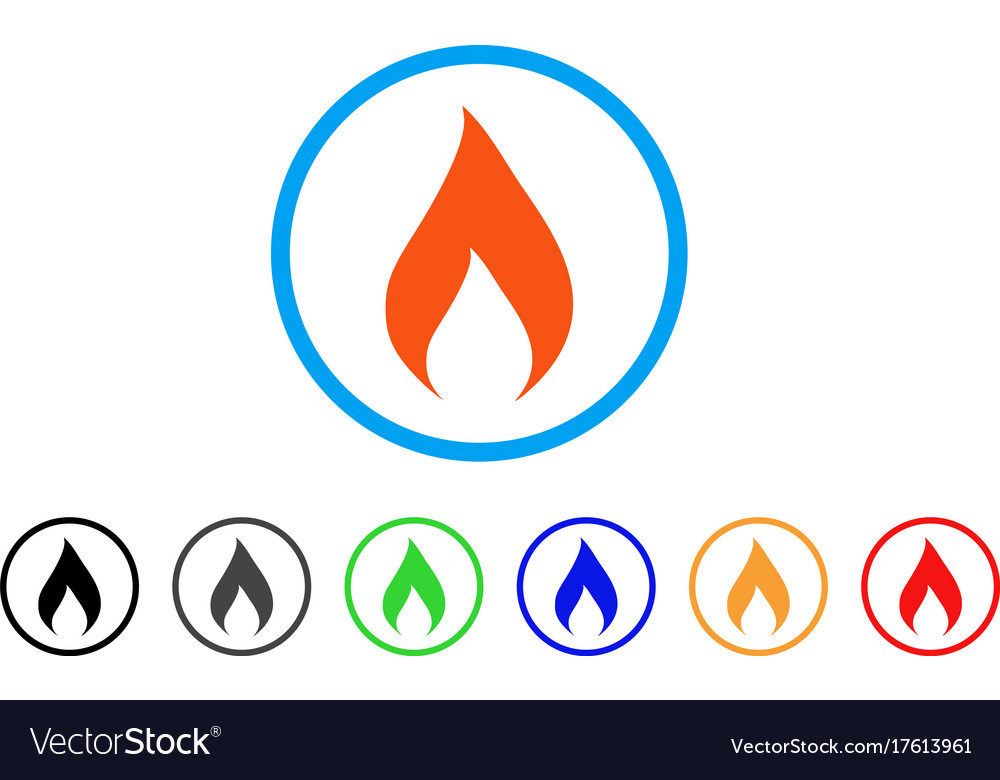 Flame rounded icon Royalty Free Vector Image - VectorStock