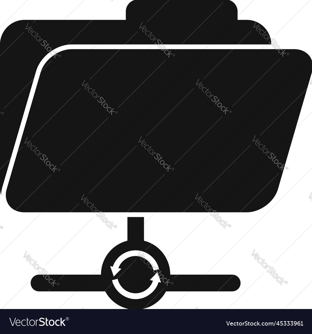 Folder storage icon simple data backup Royalty Free Vector