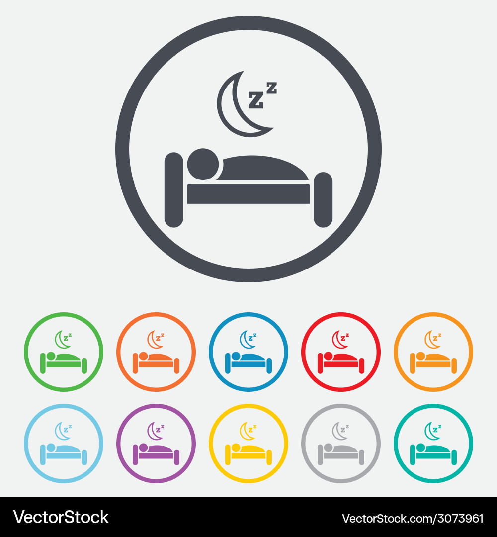 Hotel sign icon rest place sleeper symbol Vector Image
