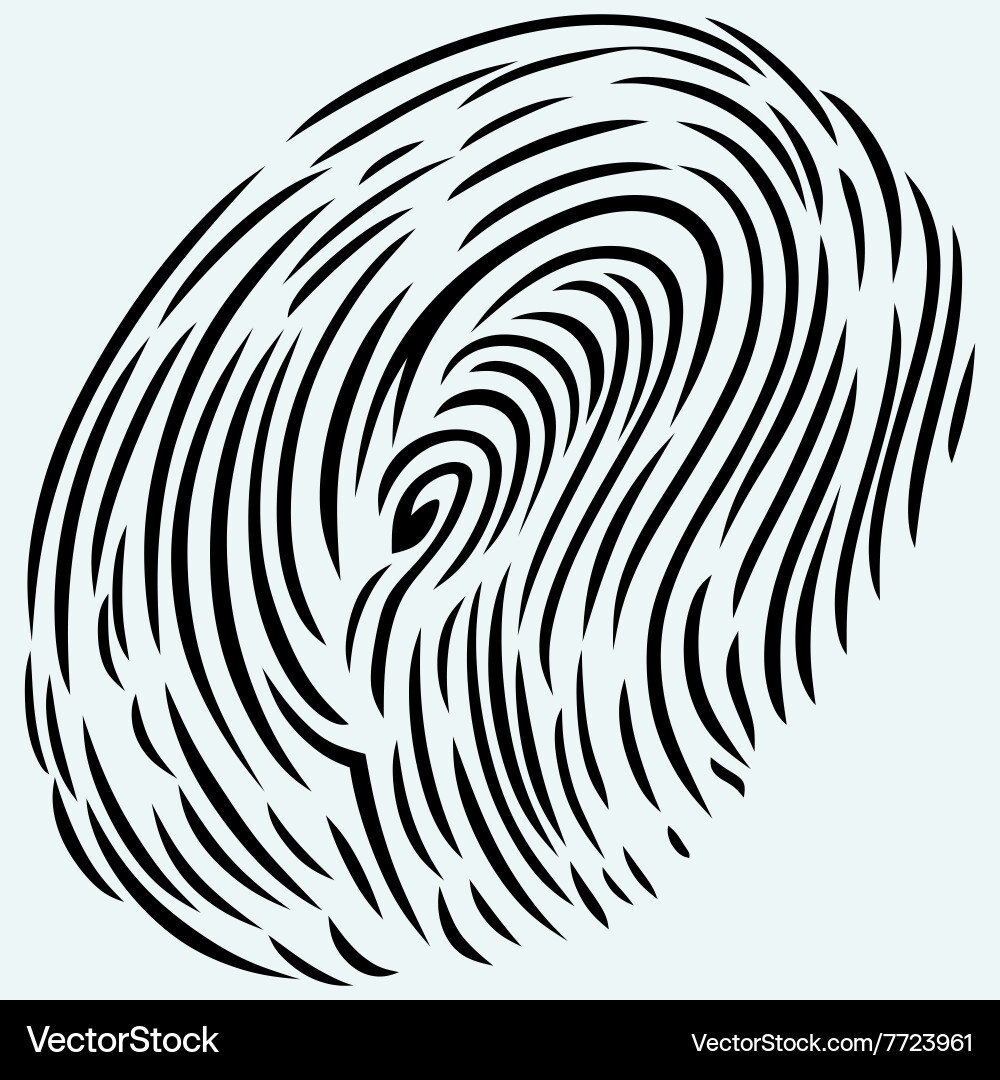 Imprint of a human finger Royalty Free Vector Image