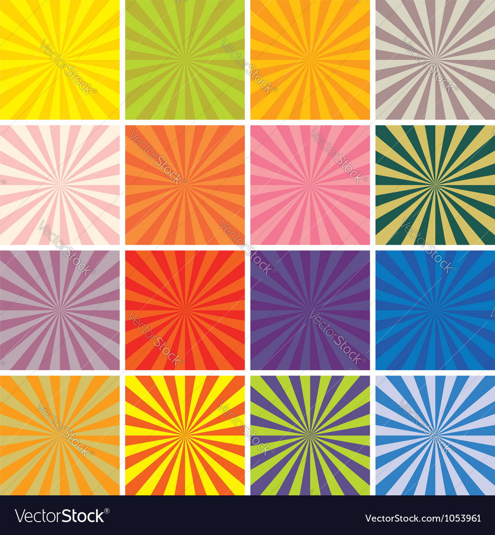 Retro background set Royalty Free Vector Image