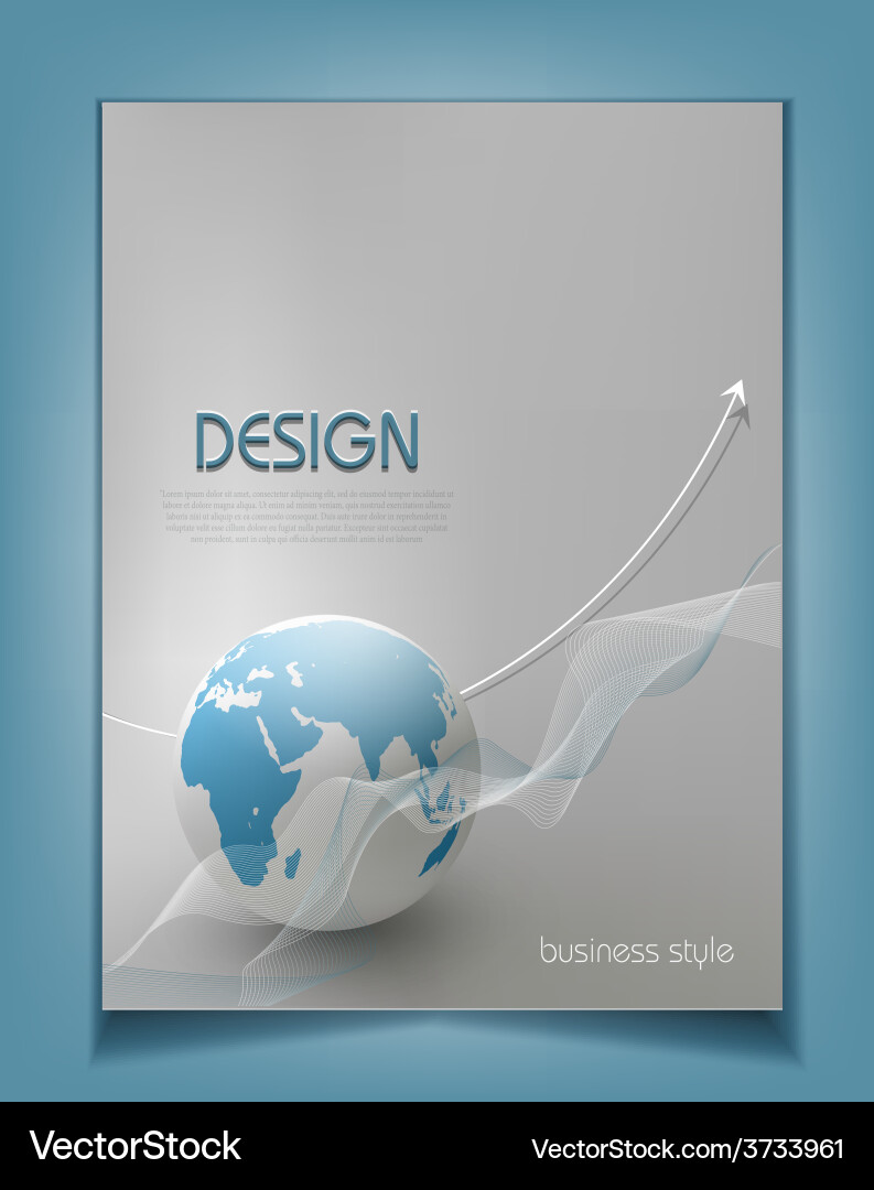 Template for a business with a globe Royalty Free Vector