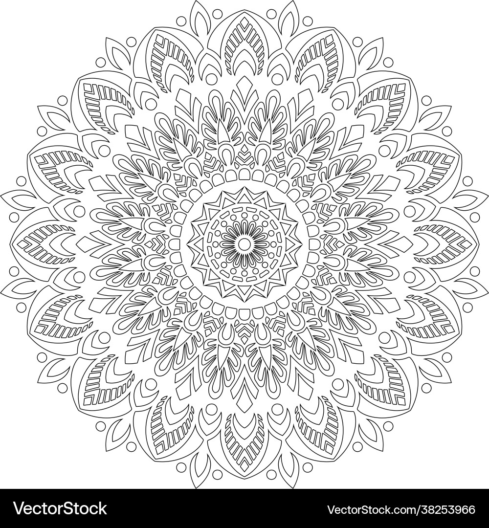Figure mandala for coloring doodles sketch Vector Image