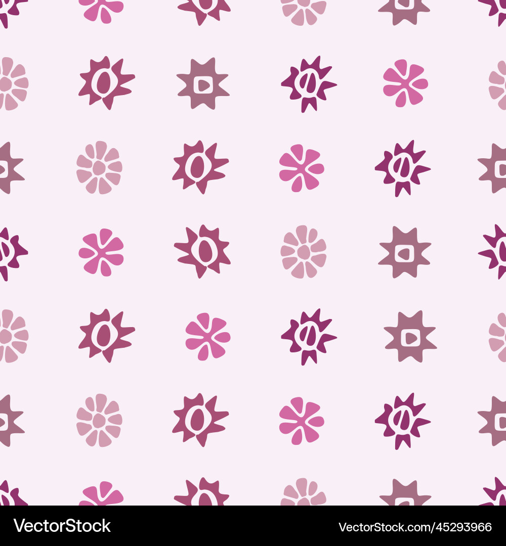 Floral viva magenta seamless pattern color Vector Image