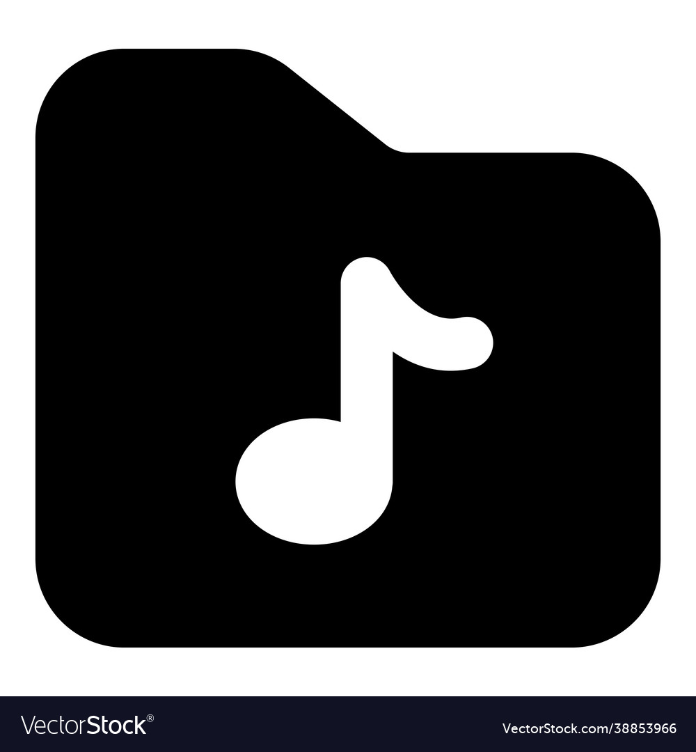 Music folder Royalty Free Vector Image - VectorStock