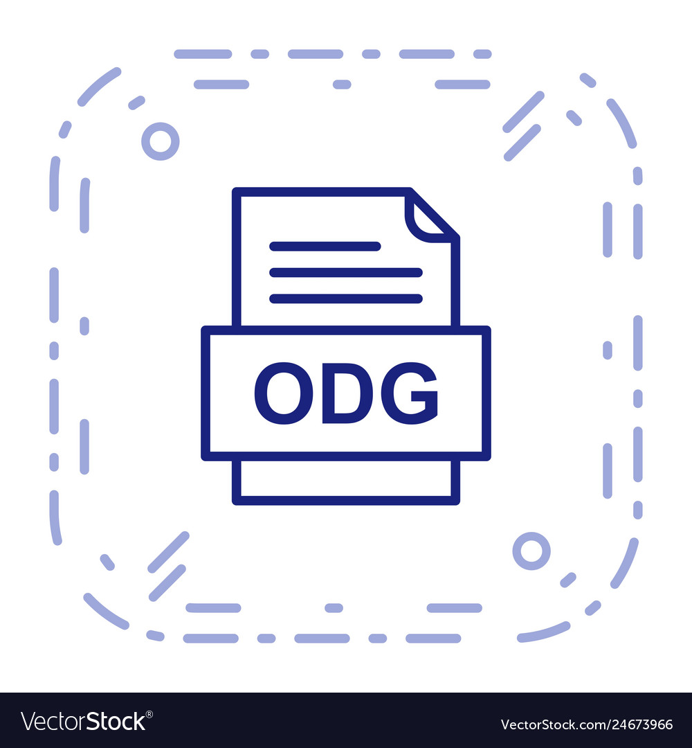 Odg file document icon Royalty Free Vector Image