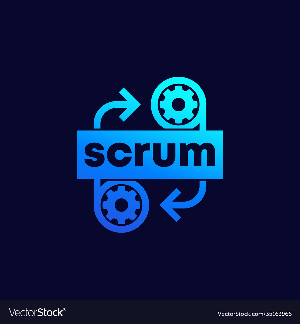 Scrum development process framework icon Vector Image
