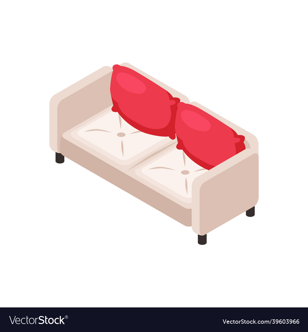 Sofa isometric Royalty Free Vector Image - VectorStock