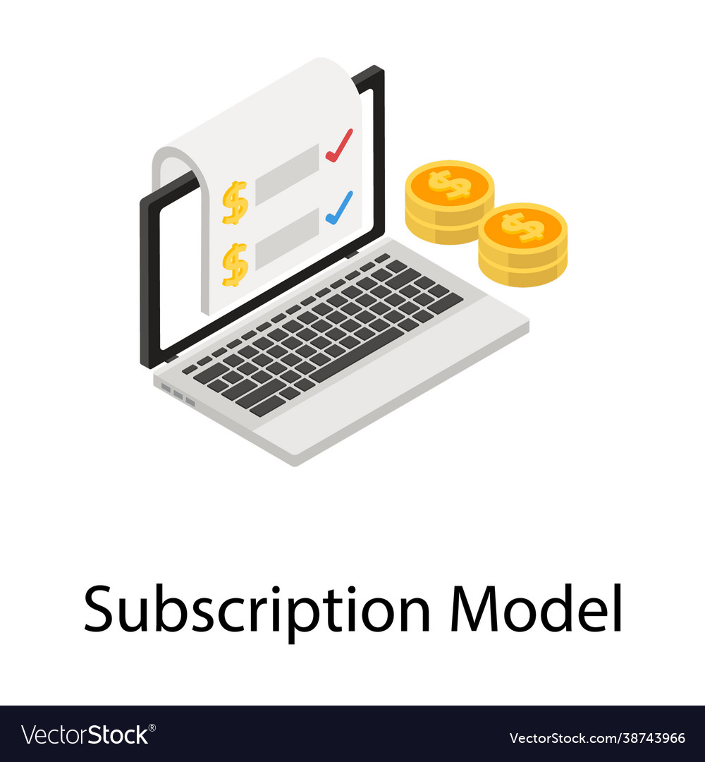 Subscription model Royalty Free Vector Image - VectorStock