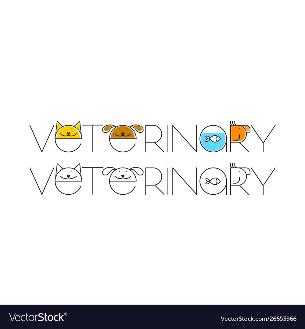 Veterinary design template Royalty Free Vector Image