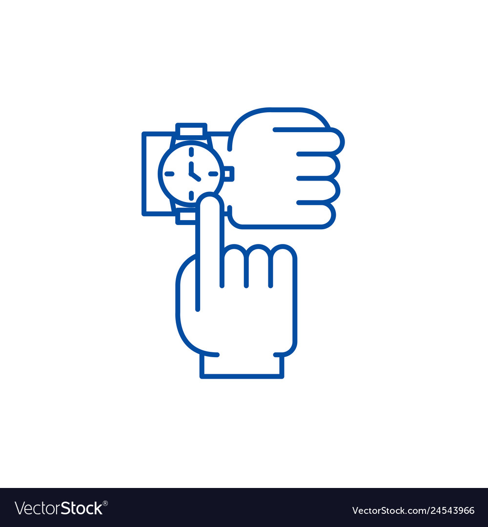 Working hours line icon concept working hours Vector Image Working hours line icon concept working hours Vector Image