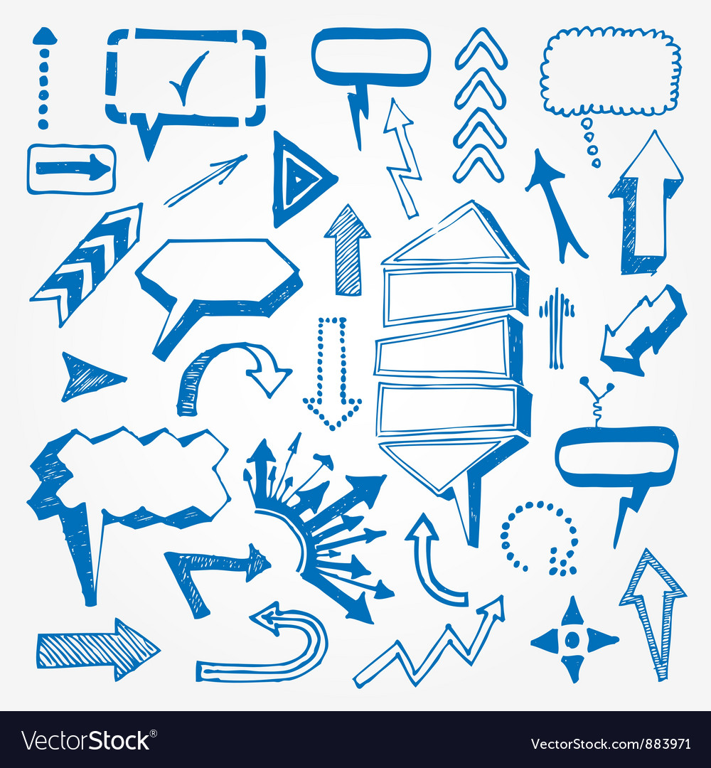 Arrows and speech bubbles set Royalty Free Vector Image Arrows and speech bubbles set Royalty Free Vector Image