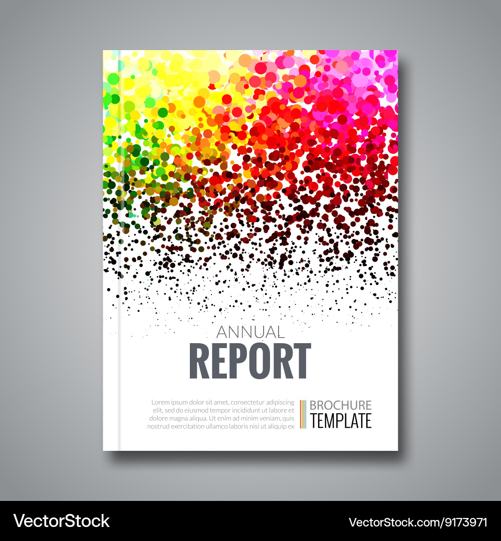 Business report design background with colorful Vector Image