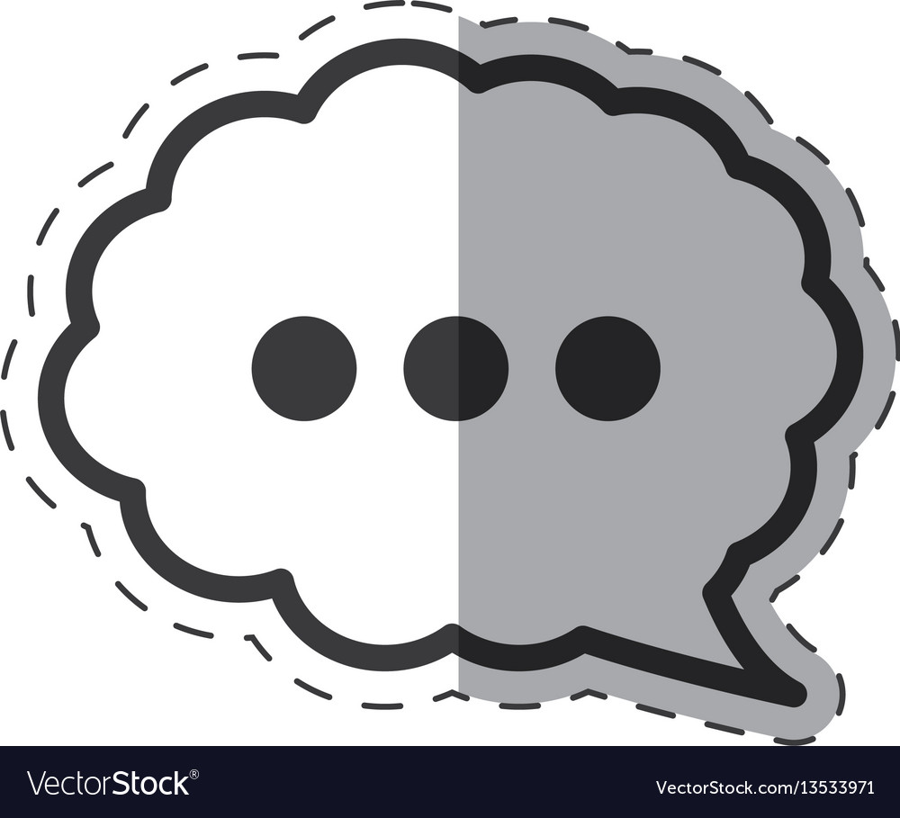 Cloud speech communication icon Royalty Free Vector Image