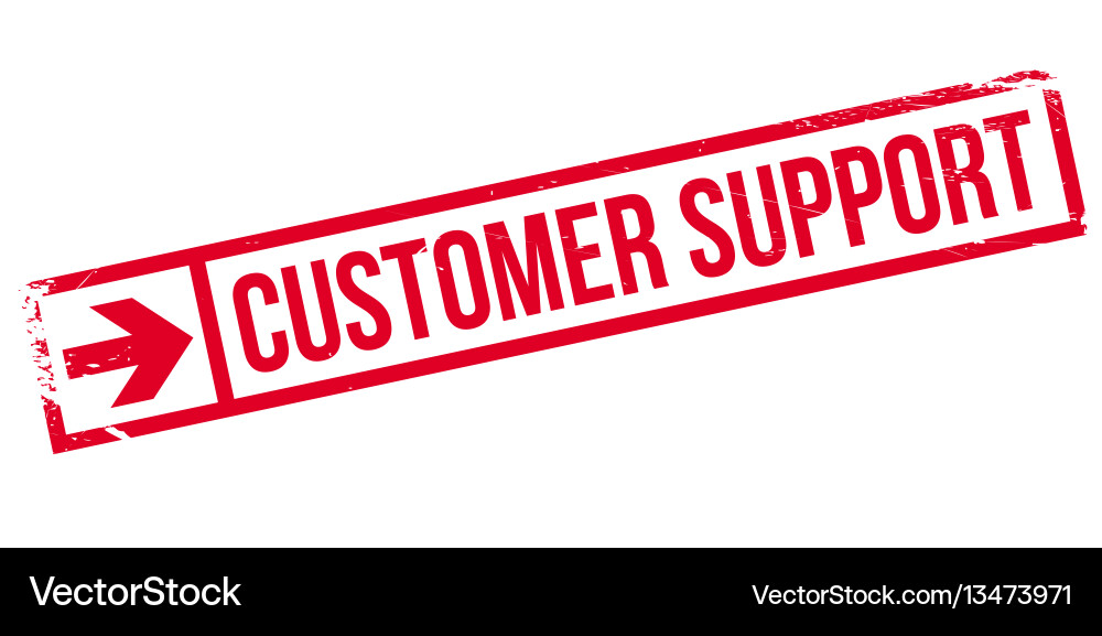 Customer support rubber stamp Royalty Free Vector Image