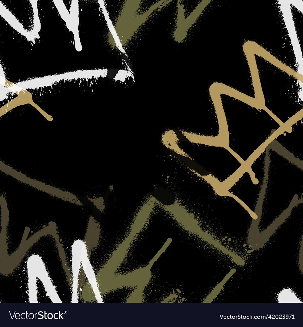Graffiti spray paint seamless pattern Royalty Free Vector