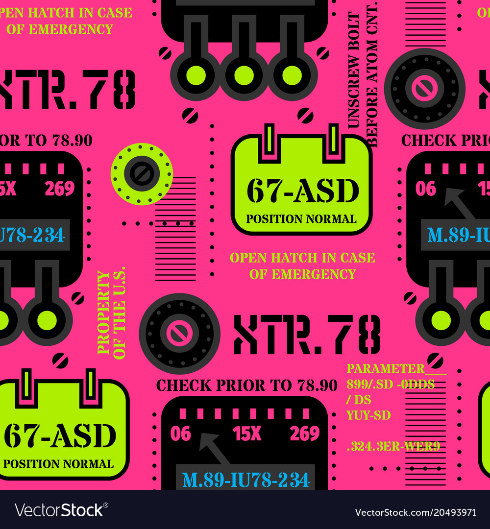 Heavy robot machine seamless pattern Royalty Free Vector