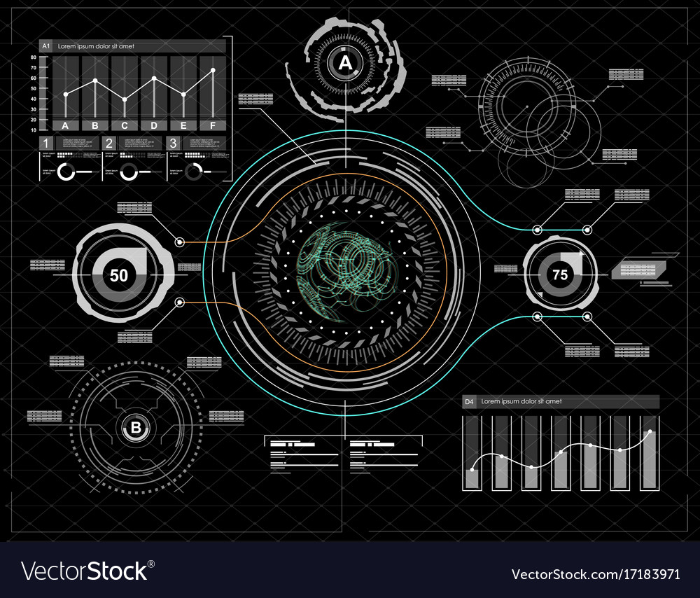 Infographic elements head-up display elements Vector Image