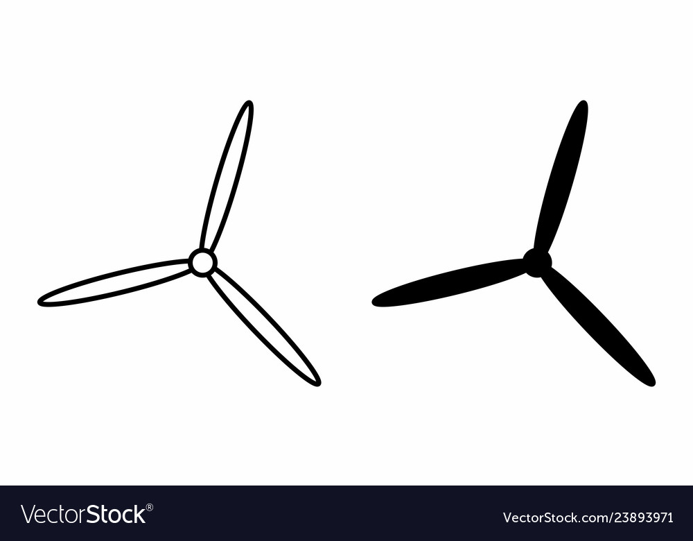 Isolated propellers Royalty Free Vector Image - VectorStock