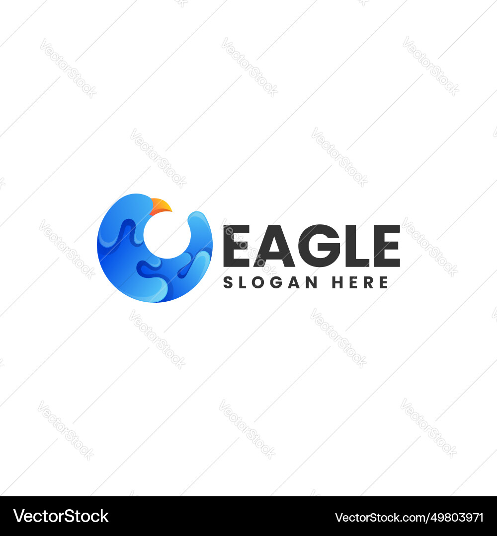 Logo eagle gradient colorful style Royalty Free Vector Image