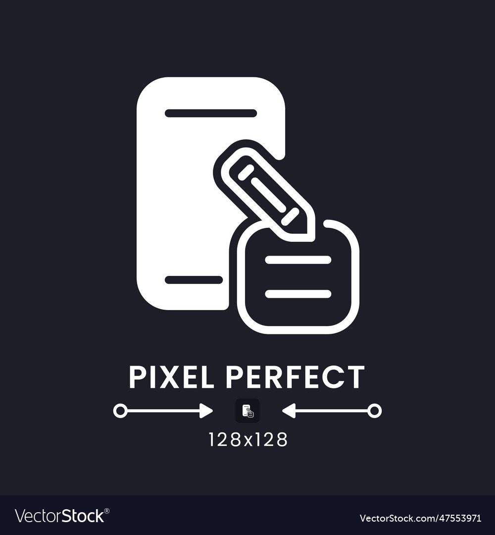 Note taking apps white solid desktop icon Vector Image