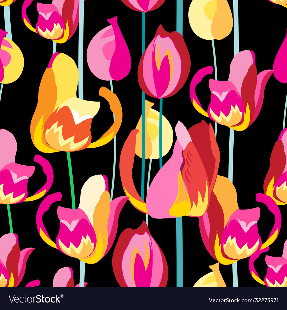 Seamless pattern with beautiful multi-colored Vector Image