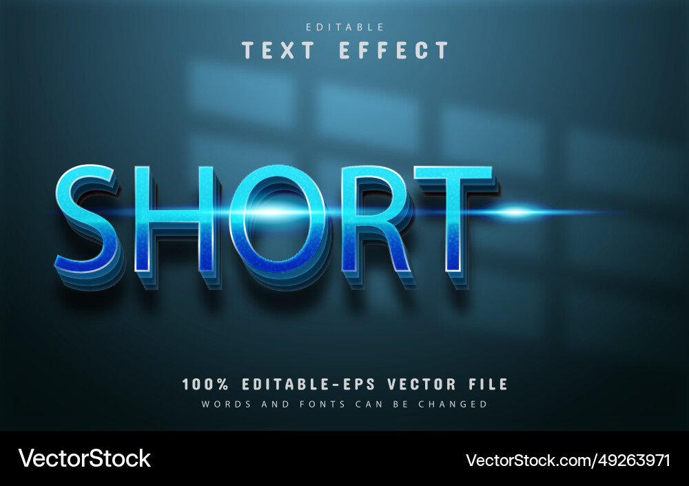 Short text blue gradient text effect Royalty Free Vector