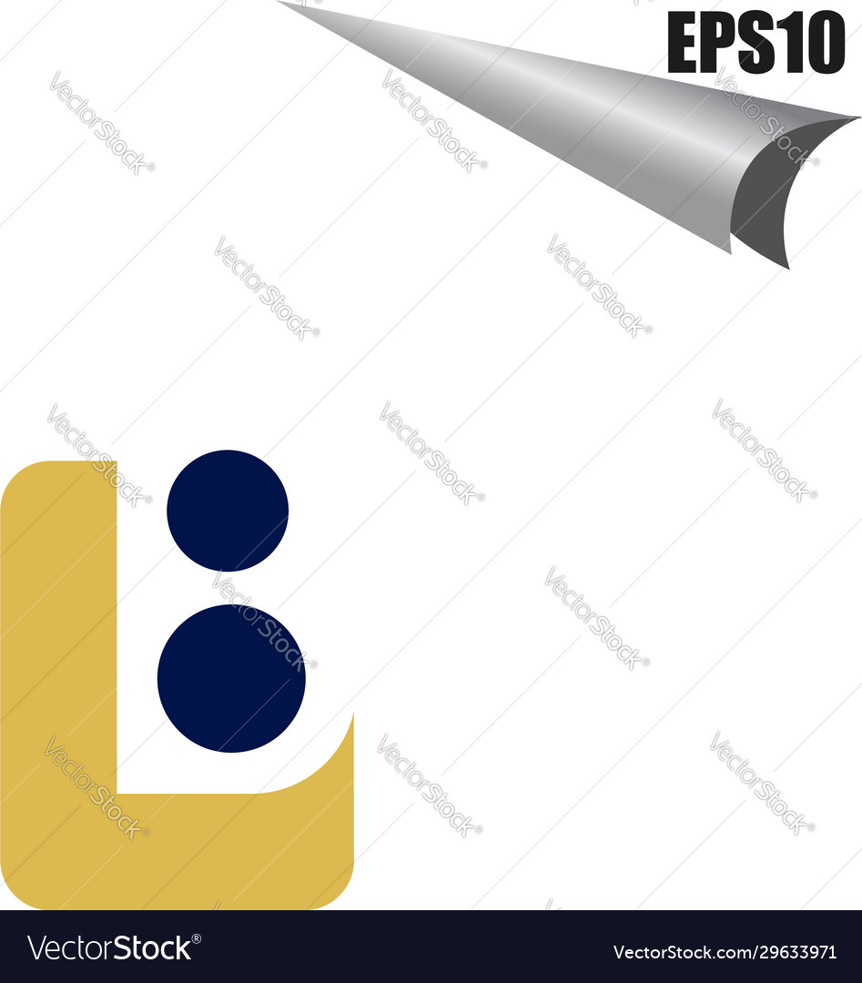 Simple lb initial monogram design template Vector Image