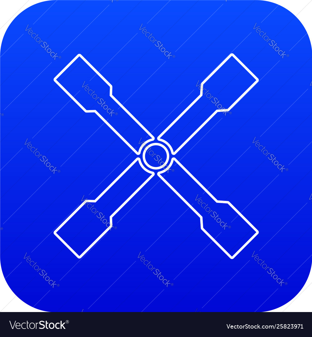 Spanner icon blue Royalty Free Vector Image - VectorStock