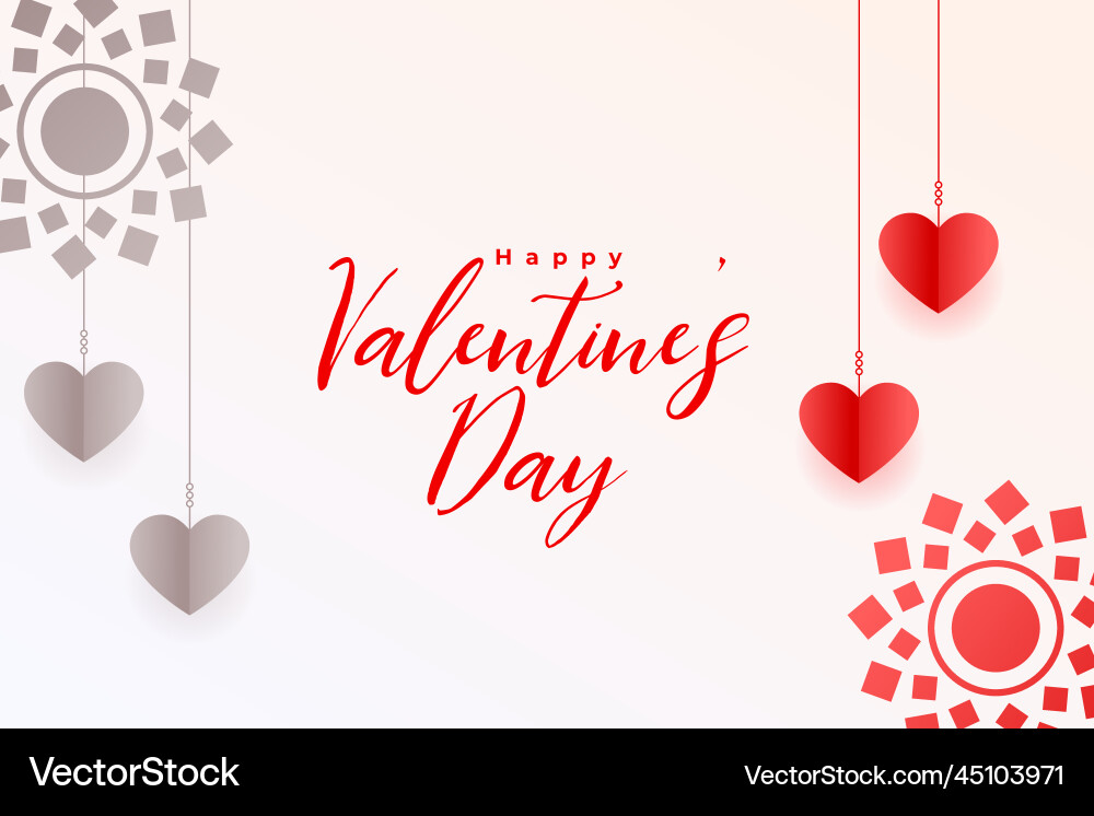 Valentines day saint background with paper style Vector Image