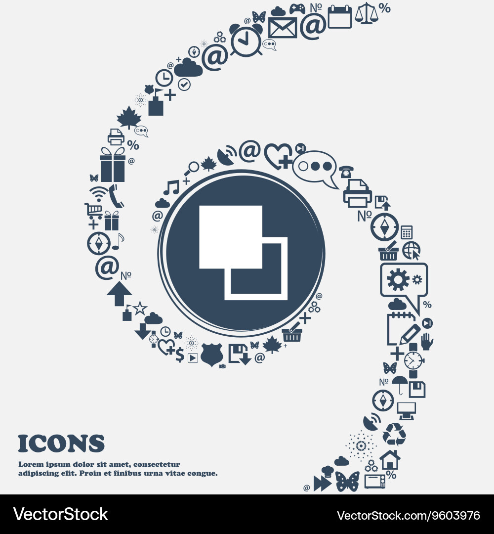 Active color toolbar icon sign in the center Vector Image