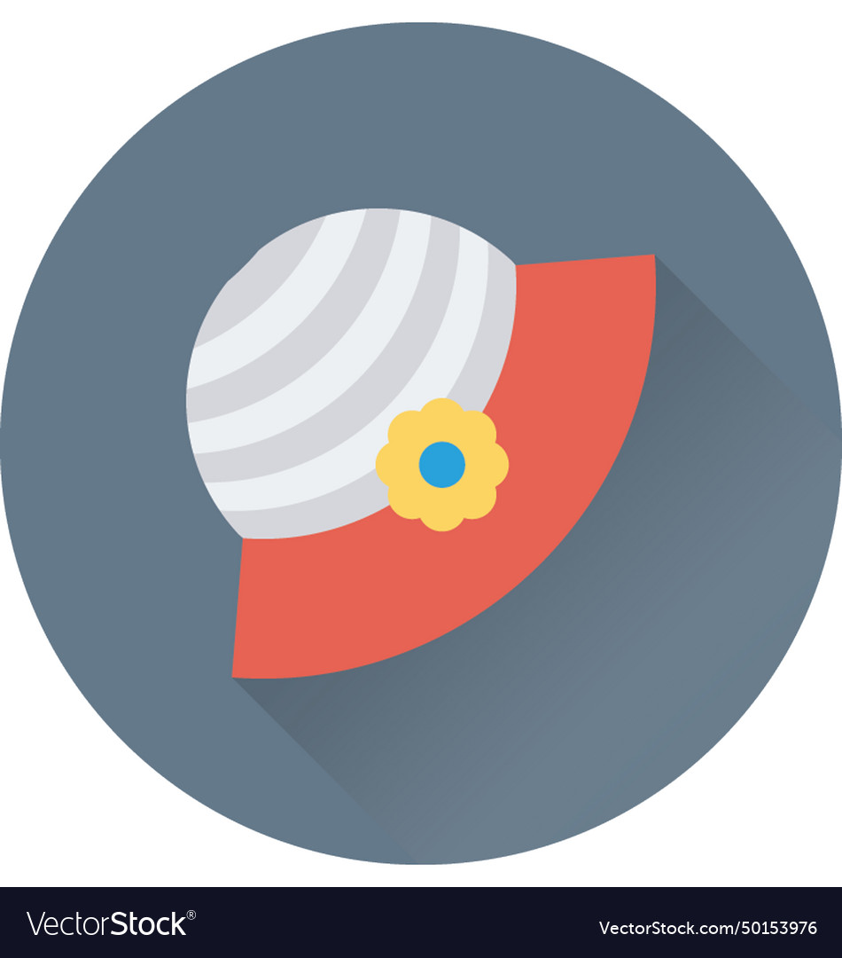 Beach hat icon Royalty Free Vector Image - VectorStock