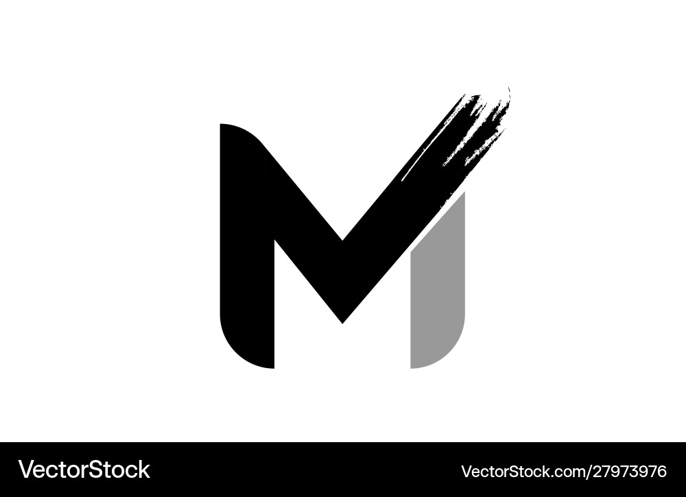 Letter M Images Black And White Letter M' Sticker | Spreadshirt