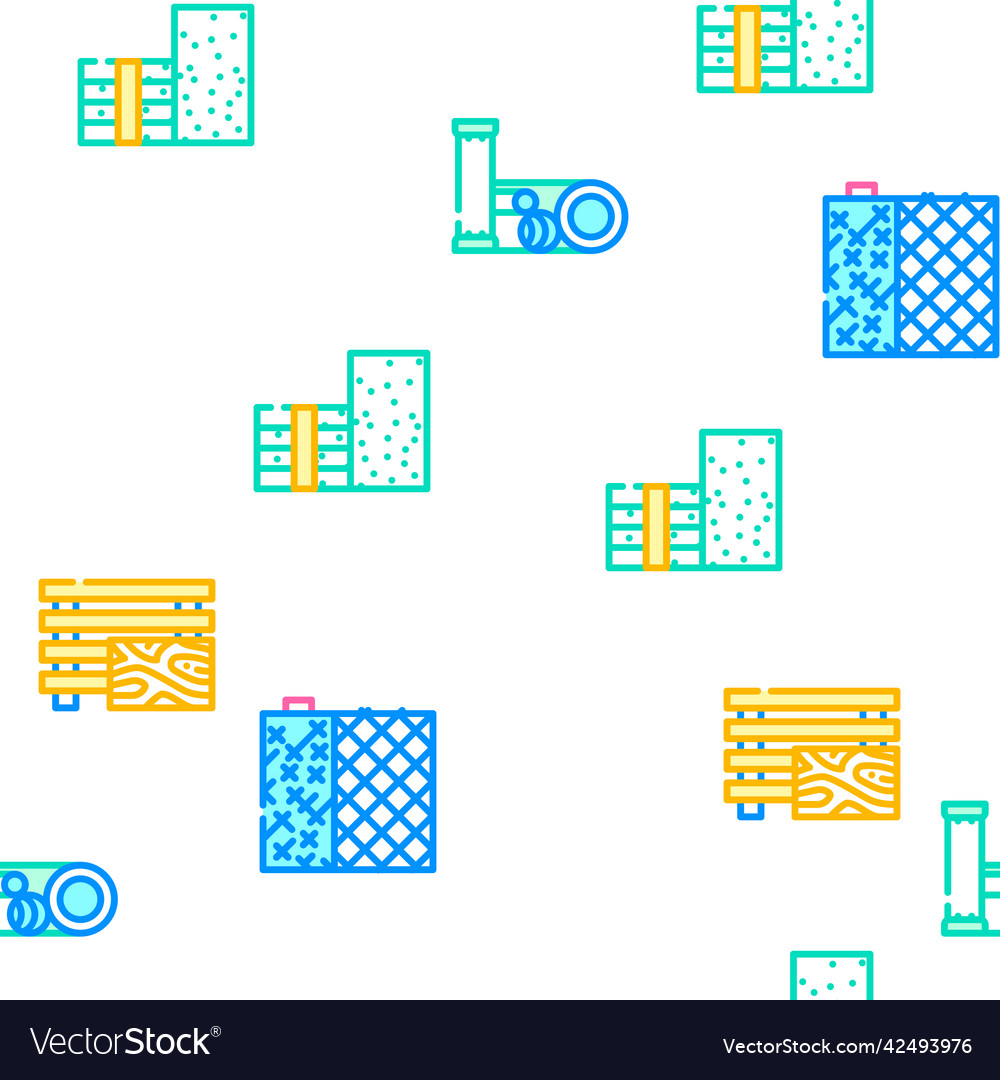 Building material seamless pattern Royalty Free Vector Image