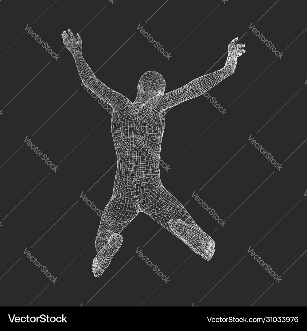 Business freedom or happiness concept 3d model Vector Image