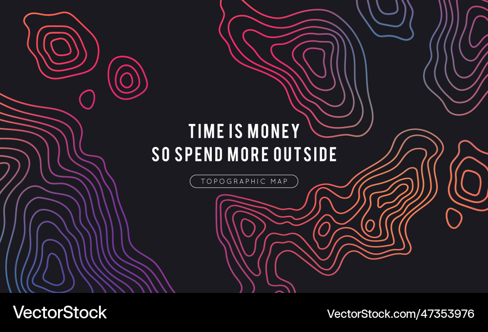 Colorful background of topographic line map Vector Image