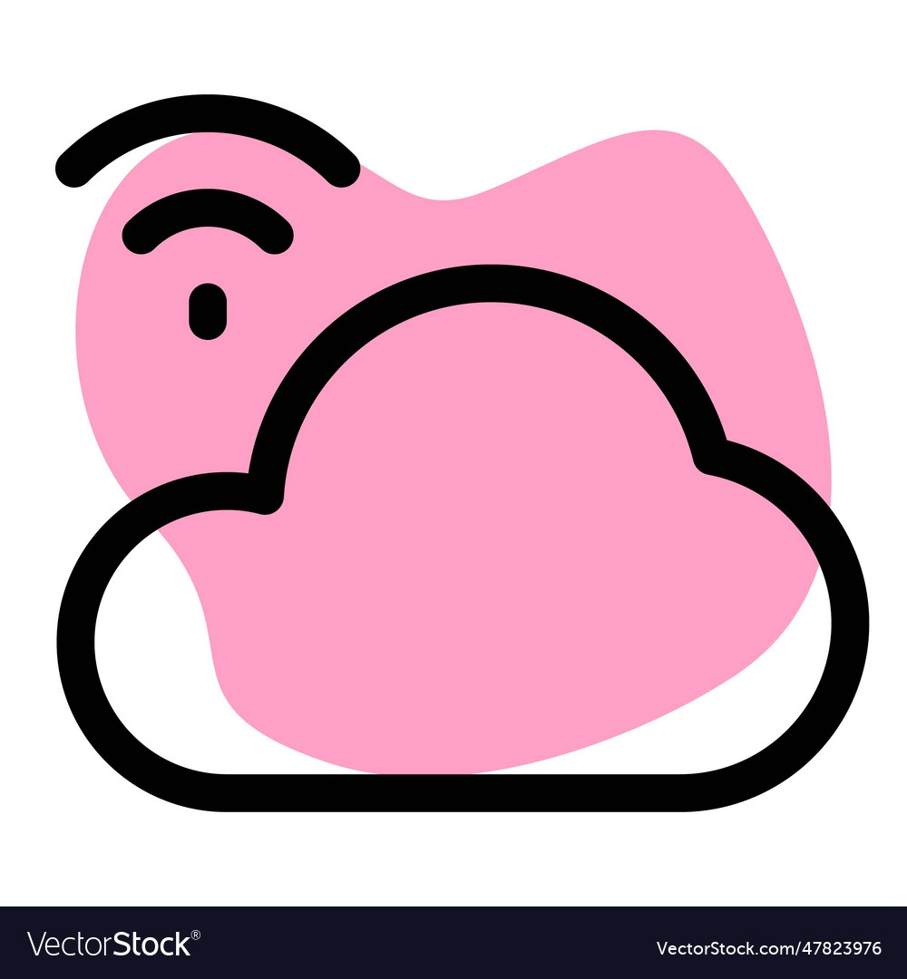 Data loss prevented with wireless cloud storage Vector Image