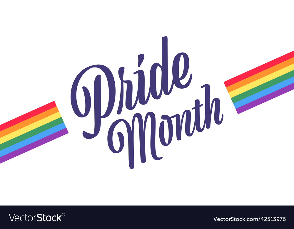 Happy pride month june Royalty Free Vector Image