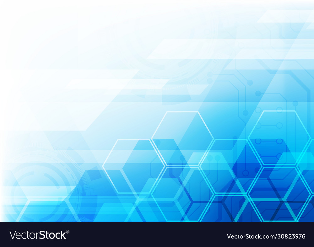 Hexagon technology background Royalty Free Vector Image
