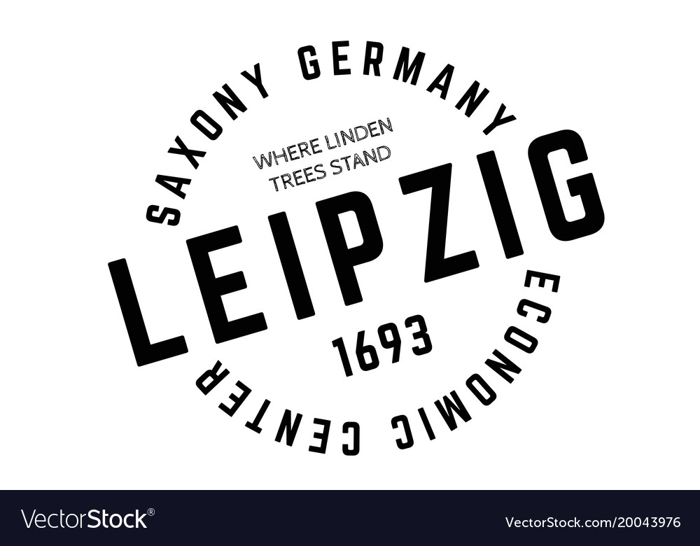 Leipzig typographic stamp Royalty Free Vector Image