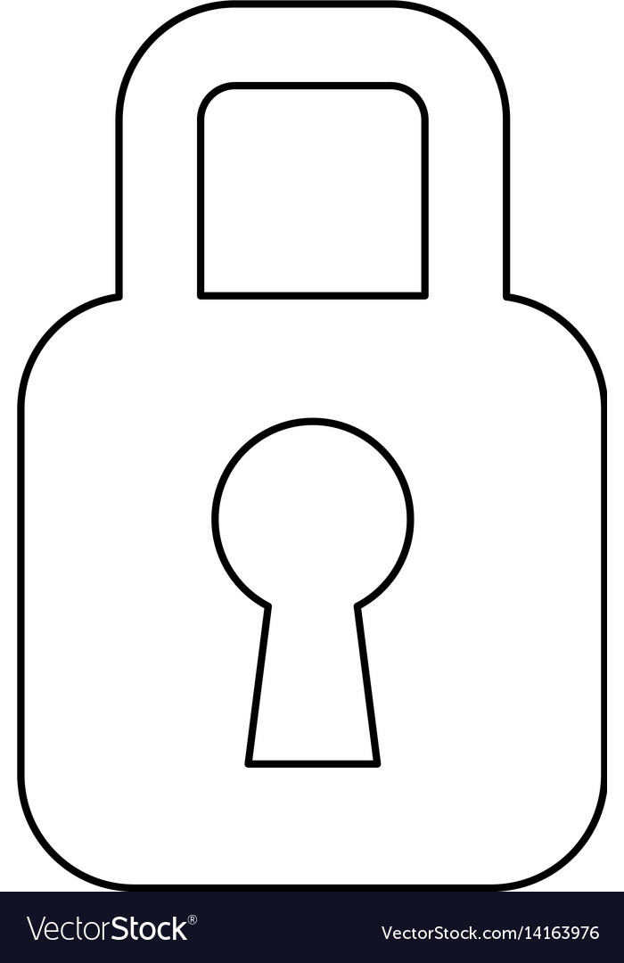 Padlock security device Royalty Free Vector Image