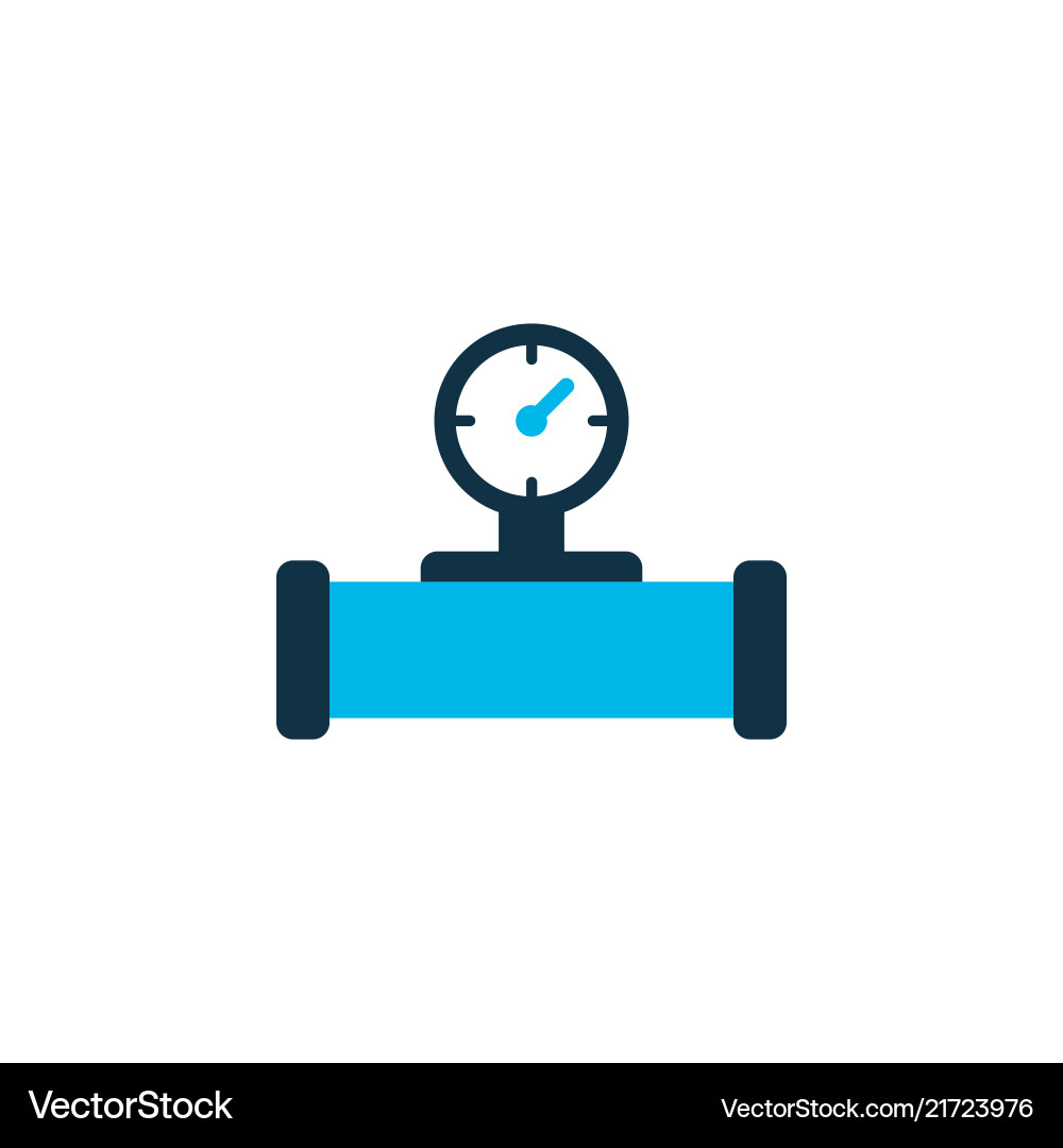 Pipe with sensor icon colored symbol premium Vector Image