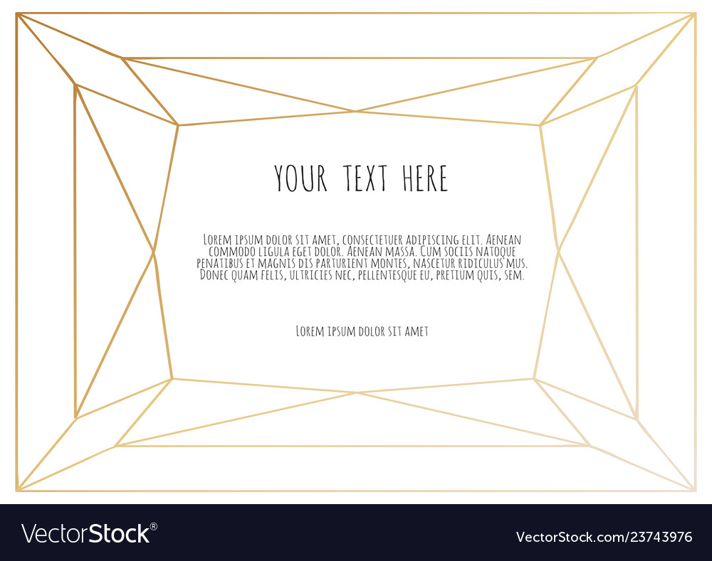 Polygonal frame frame border with copy space Vector Image