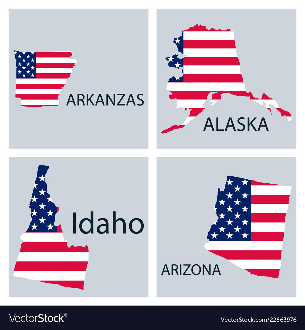 Poster map of united states america with state Vector Image